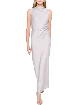 WAYF WAYF X Jourdan Sloane Bella Satin Dress Silver