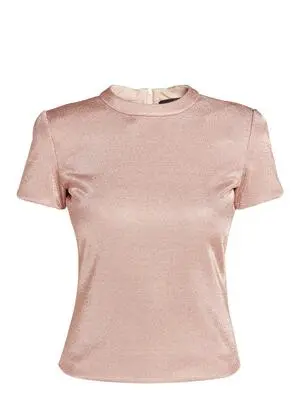 Giorgio Armani Giorgio Armani Metallic Bonded Jersey Tee Solid Light/paste