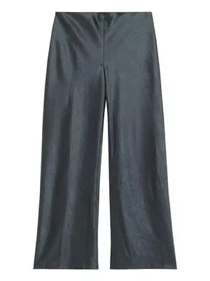 Vince Vince Fluid Bias-Cut Crushed Satin Pants Malachite