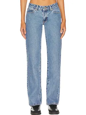 Abrand Denim Low Rise Straight Jeans - Katie