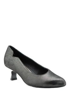 ARA Kat Kitten Heel Pump - Black Shimmer