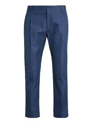Dolce & Gabbana Tapered Cotton-silk Chino Pants - Navy