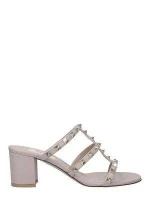 Valentino Garavani Rockstud Mule Sandals 60 Nude