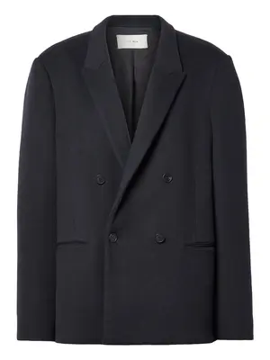 THE ROW Wilsonia Double-breasted Cashmere Blazer - Blue