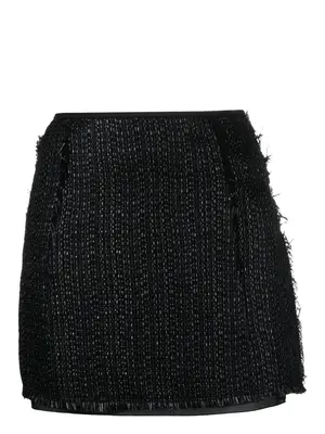 LANVIN Metallic Tweed Miniskirt - Black