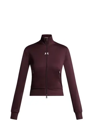 COURREGES High-neck Zip-up Sweatshirt - Brown