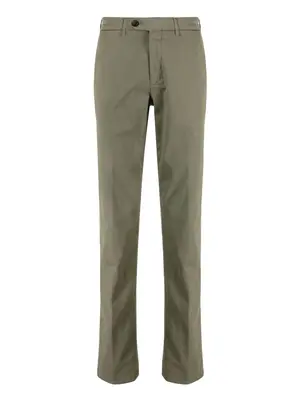 Canali Mid-rise Straight-leg Chino Trousers - Green