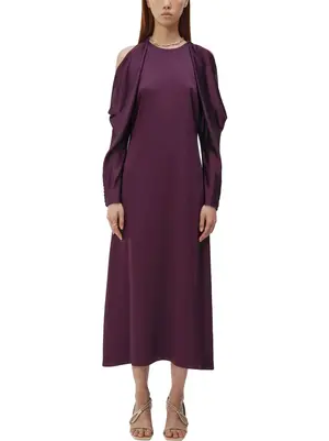 SIMKHAI Lovisa Cold-Shoulder Midi Dress