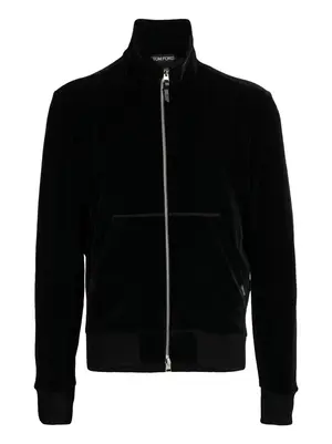 TOM FORD Zip-up Velvet Jacket - Black