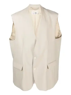 MAISON MARGIELA V-neck Waistcoat - Neutrals