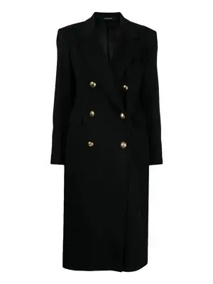 Tagliatore Meryl Double-breasted Felted Coat - Black