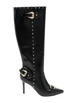 Versace Baroque-buckle 100mm Boots - Black