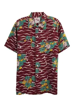 Vintage Kahanamoku Hawaiian Shirt - Burgundy