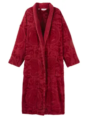 Versace GIANNI VERSACE André Leon Talley Terry Cloth Robe Red
