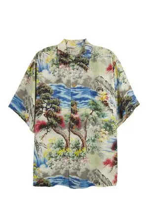 Vintage Lauhala Graphic Hawaiian Shirt - Multi