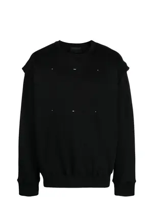 HELIOT EMIL Crew-neck Cotton Sweatshirt - Black
