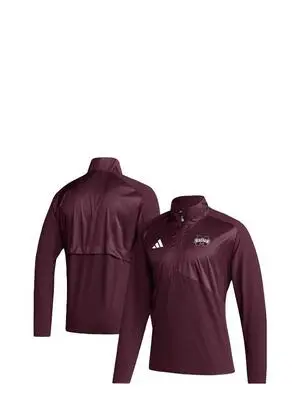 Adidas Mississippi State Bulldogs Quarter-zip Jacket - Maroon
