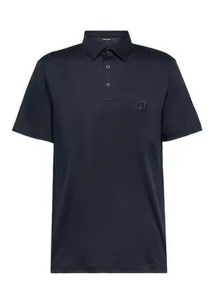 Giorgio Armani Cotton Polo Shirt - Blue
