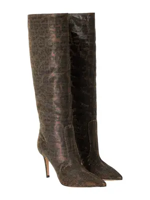 GIANVITO ROSSI Hansen Leopard Print Boots - Multicoloured