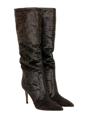 GIANVITO ROSSI Hansen Leopard Print Boots - Multicoloured
