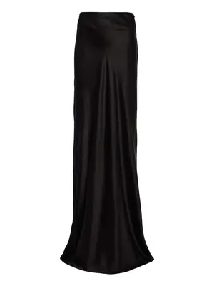 THE SEI Silk Satin Maxi Skirt - Black
