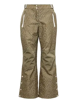 YVES SALOMON Logo Printed Ski Pants - Green