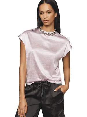 Anthropologie Silky Shimmer Tee Purple