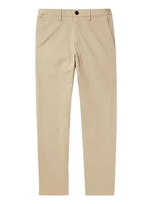 Mr P. Samuel Straight-leg Cotton-blend Twill Chinos - Brown