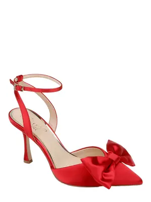 Badgley Mischka Jewel Badgley Mischka Yanna Pointed Toe Pump Luscious Red