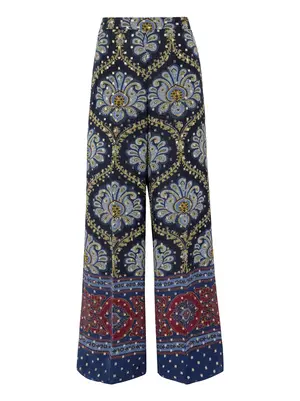 ETRO Etro Paisley-print Metallic Fil Coupé Wide-leg Pants