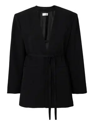 THE ROW Clio Belted Wool Blazer - Black