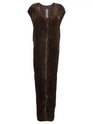 Rick Owens Luxor Arrowhead Velvet Gown - Brown