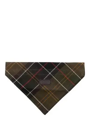 BARBOUR Tartan Logo-Patch Collar Bandana