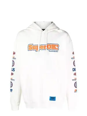 Deus Ex Machina Circuit Recycled Cotton Hoodie - White
