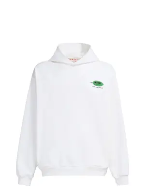 Marni Logo-print Hoodie - White
