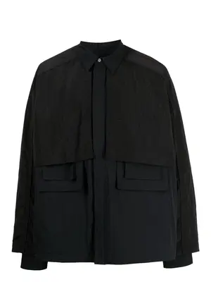 JUUN.J Panelled Lightweight Shirt Jacket - Black