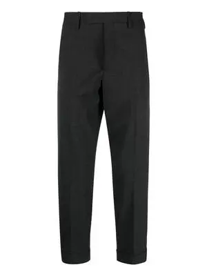 Neil Barrett Mid-rise Cropped Trousers - Grey
