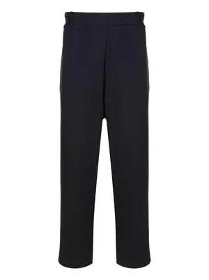 OSKLEN Fine-ribbed Straight-leg Trousers - Black