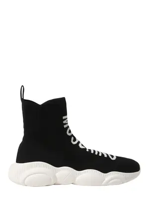 Moschino Logo High-top Sneakers - Black 1