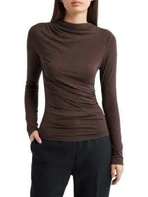 Rails Joelle Ruched Blouse - Espresso