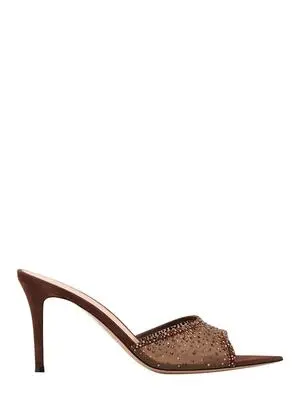 GIANVITO ROSSI Gianvito Rossi Rania Mules 85 Brown