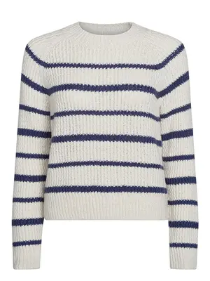 Vince Ribbed Stripe Crewneck Sweater - Pampasdk Peri
