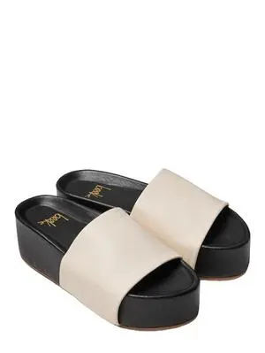 Beek Beek Gallito Leather Slides Black
