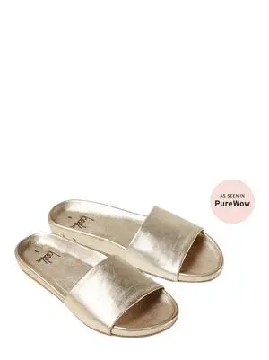 Beek Beek Gallito Leather Slides Metallic