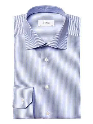 Eton Slim Fit Bengal Stripe Dress Shirt - Blue