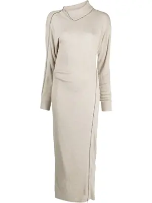 Isabel Marant Gemmy Asymmetric Maxi Dress - Neutrals