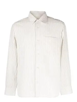 CRAIG GREEN Stripe-embroidered Cotton Shirt - White