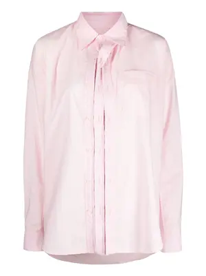 Y/project Asymmetric Cotton-blend Shirt - Pink
