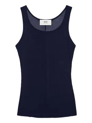 Ami Semi-sheer Tank Top - Blue