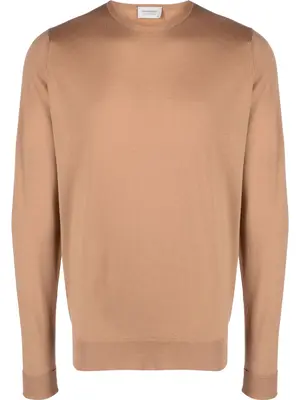 John Smedley Marcus Virgin Wool Jumper - Brown